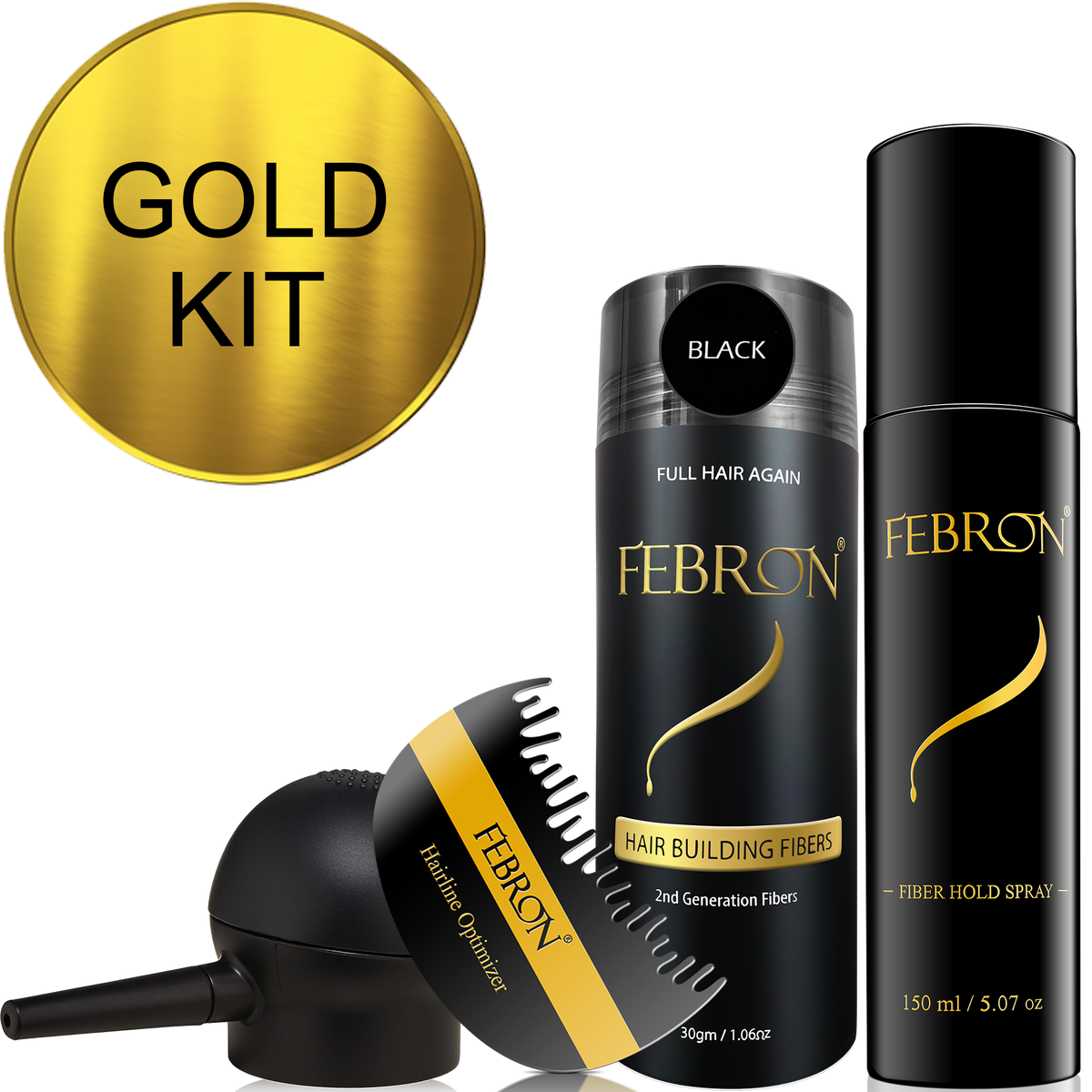 Febron® GOLD KIT 15% OFF | Hair Fibers Set